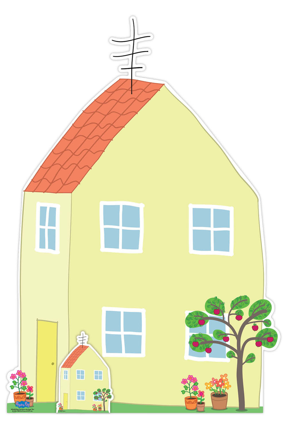 Peppa Pig House with Apple Tree Cardboard Cutout / Standee / Standup