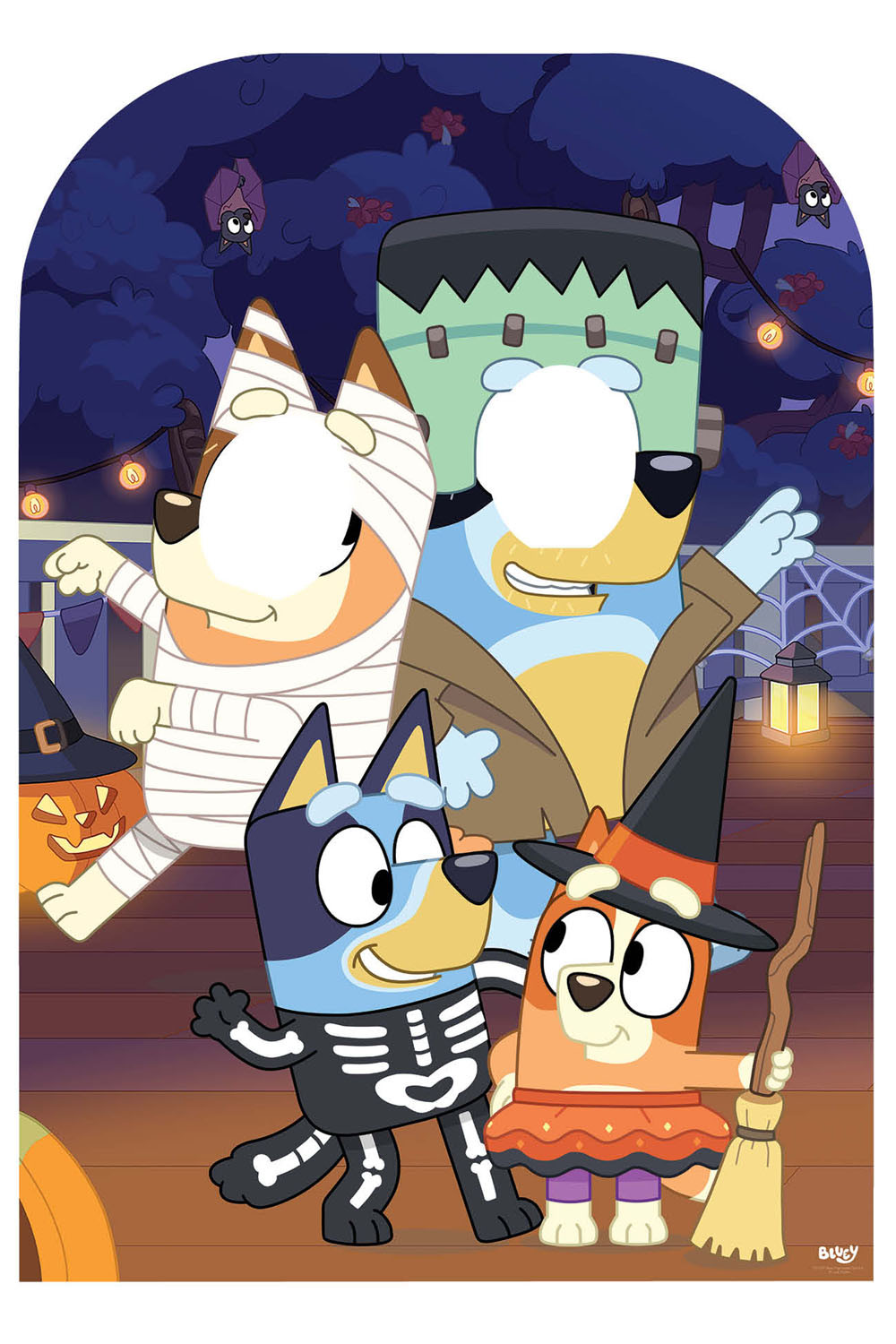 Bluey Heeler Family Halloween Cardboard Stand-In Official Standup