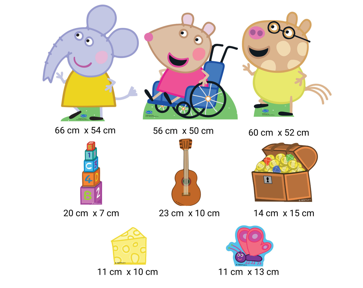Mandy Emily and Pedro Cardboard Cutout Official Peppa Pig Decoration ...