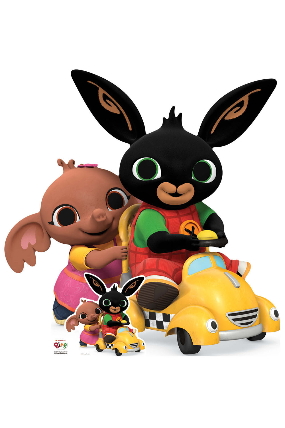 Bing Bunny and Sula Yellow Car Official Cardboard Cutout / Standee