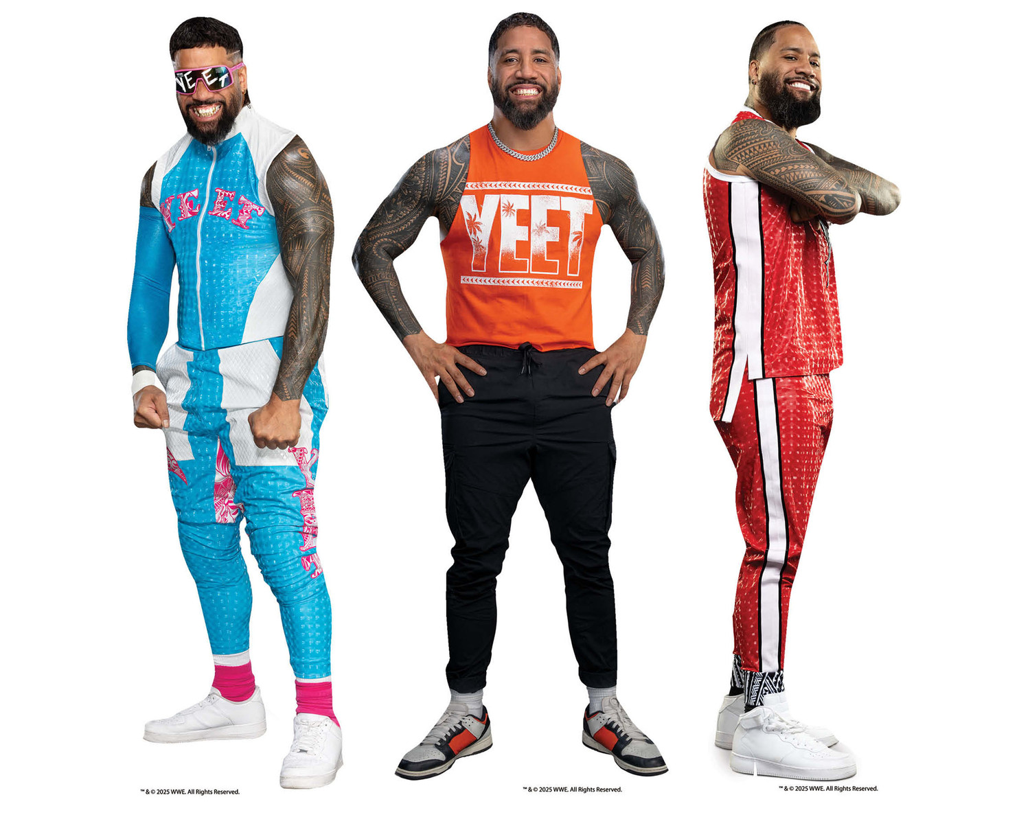 Jimmy and Jey Uso WWE Table Top Cardboard Cutouts Pack of 3 Shelf Toppers