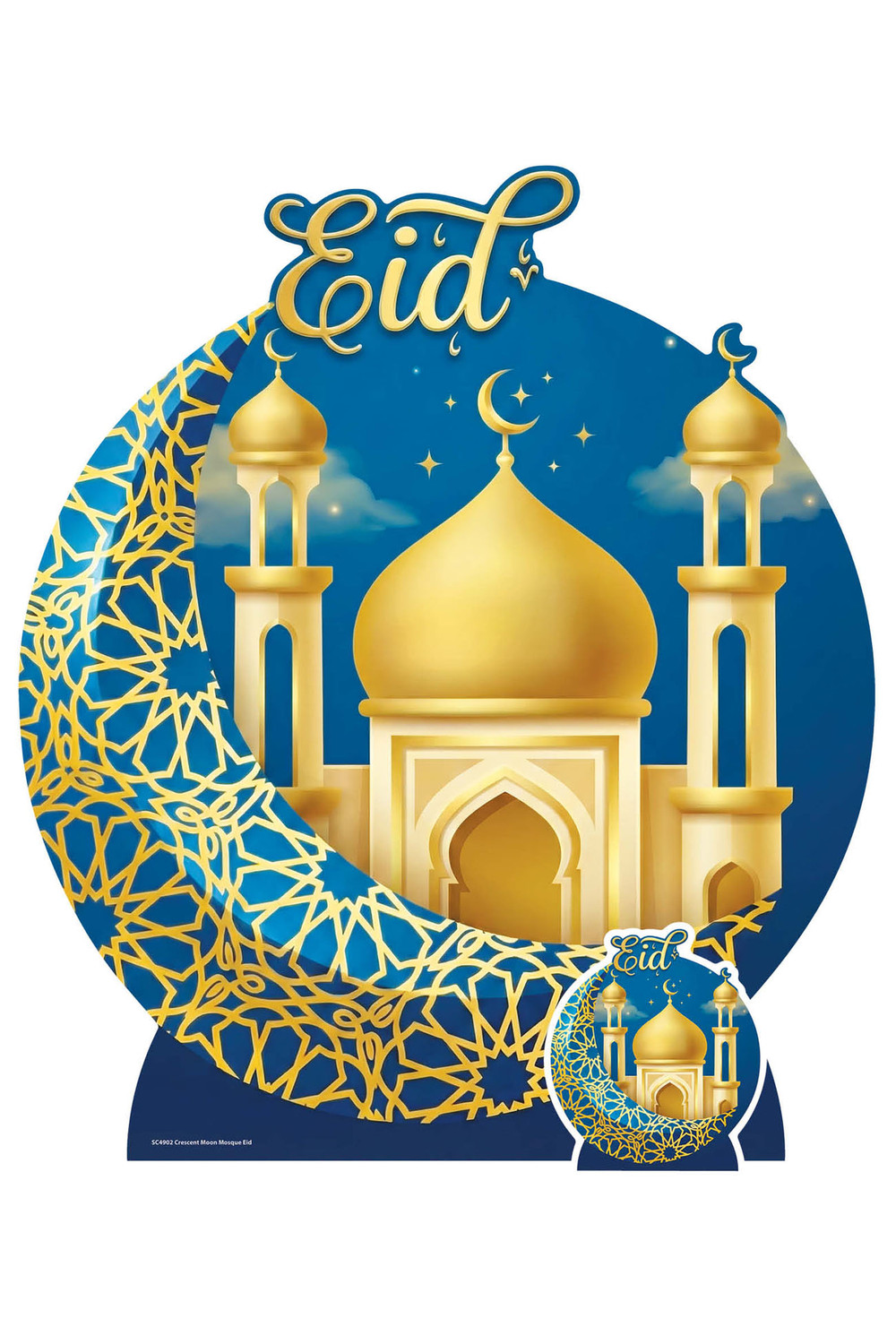 Crescent Moon Eid Mosque Decoration Cardboard Cutout / Standup