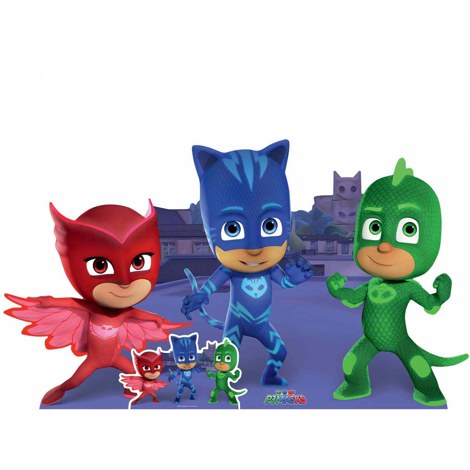 PJ Masks Group Pose with Catboy Gekko Owlette Licensed Lifesize ...