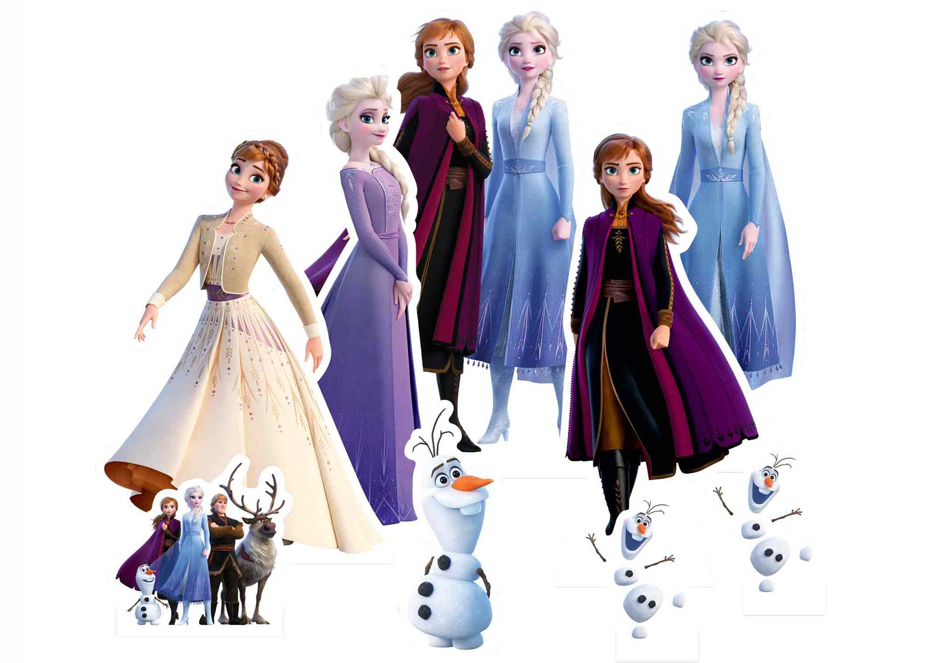 Frozen 2 Official Disney Table Top Cardboard Cutouts Party Pack of 9