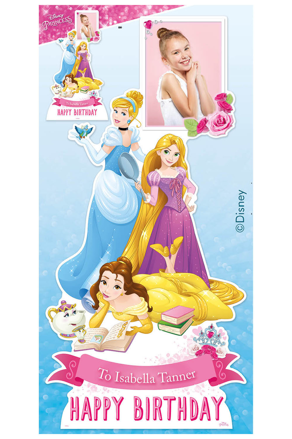 Disney Princess Personalised Photo and Name Cardboard Cutout / Standup