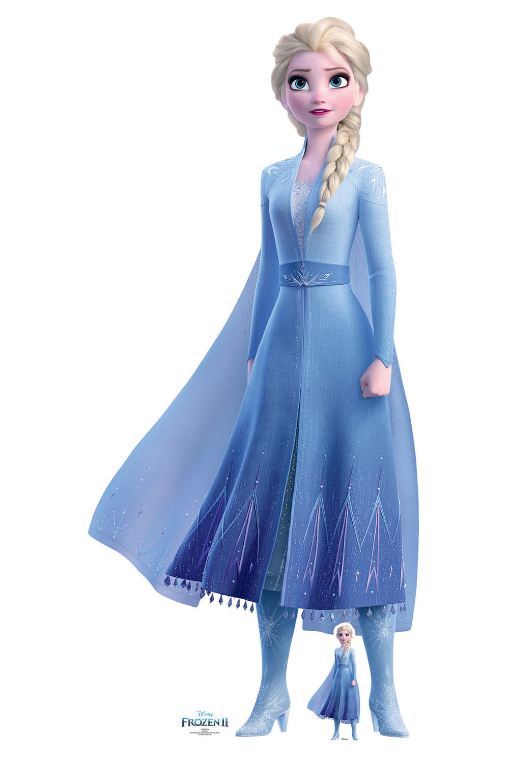 Elsa Princesse d'Arendelle de Frozen 2 Découpe en carton officielle Disney