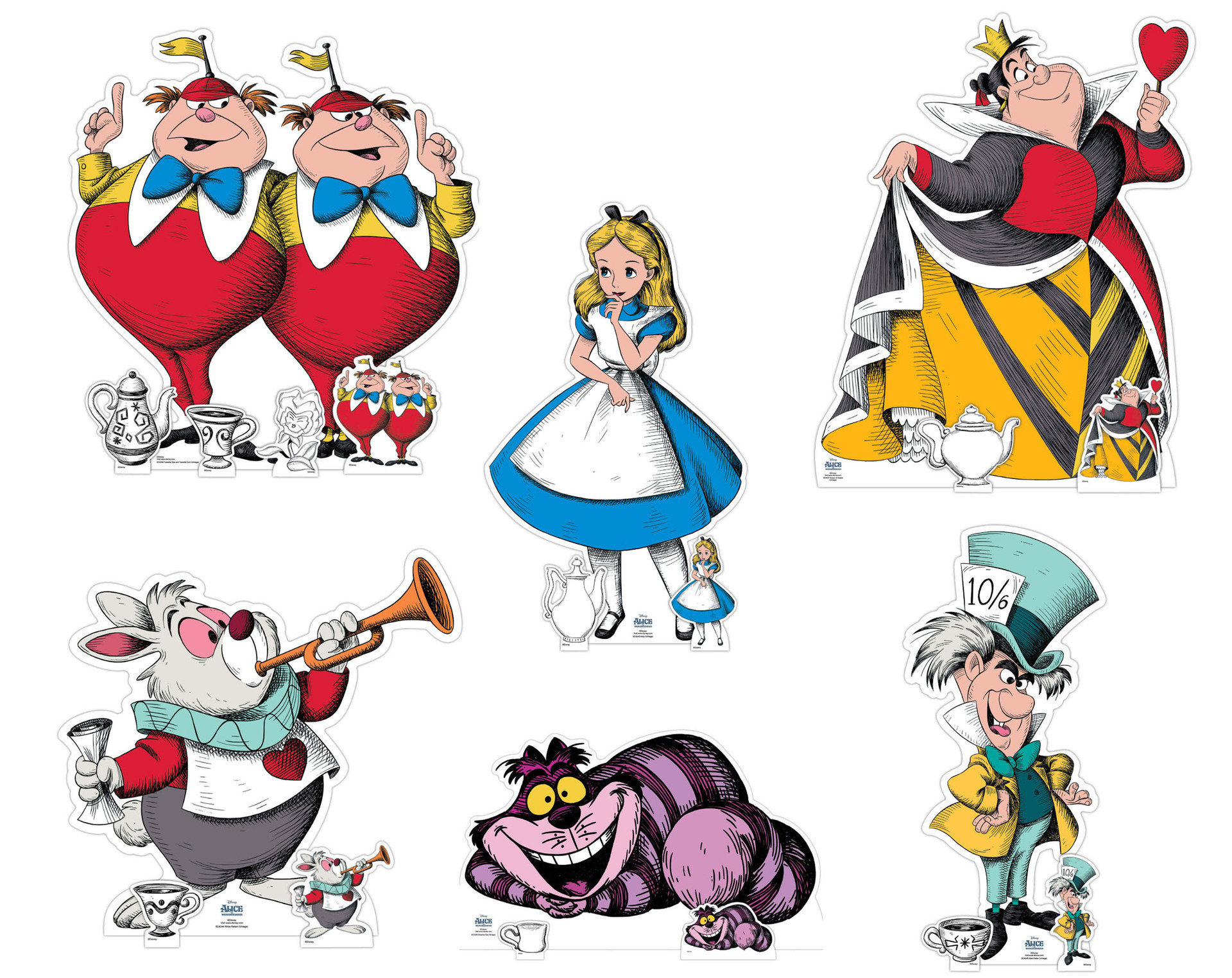 Alice In Wonderland Disney Lifesize Cardboard Cutout Collection