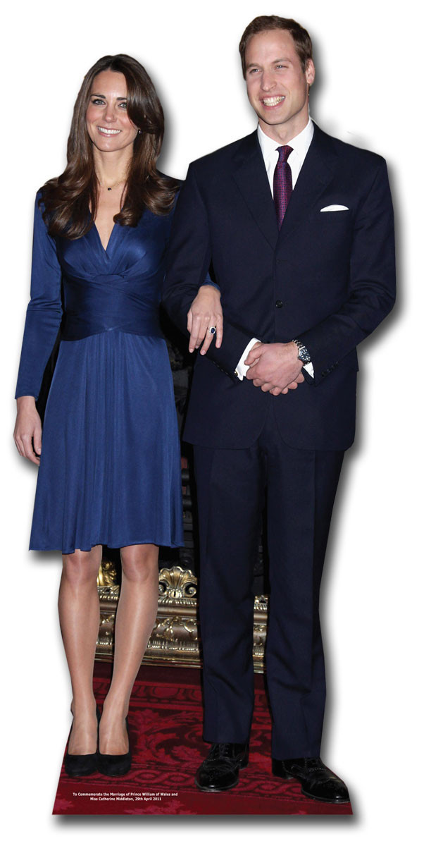 Royal Baby, Prince William and Kate Middleton lifesize cardboard cutout ...