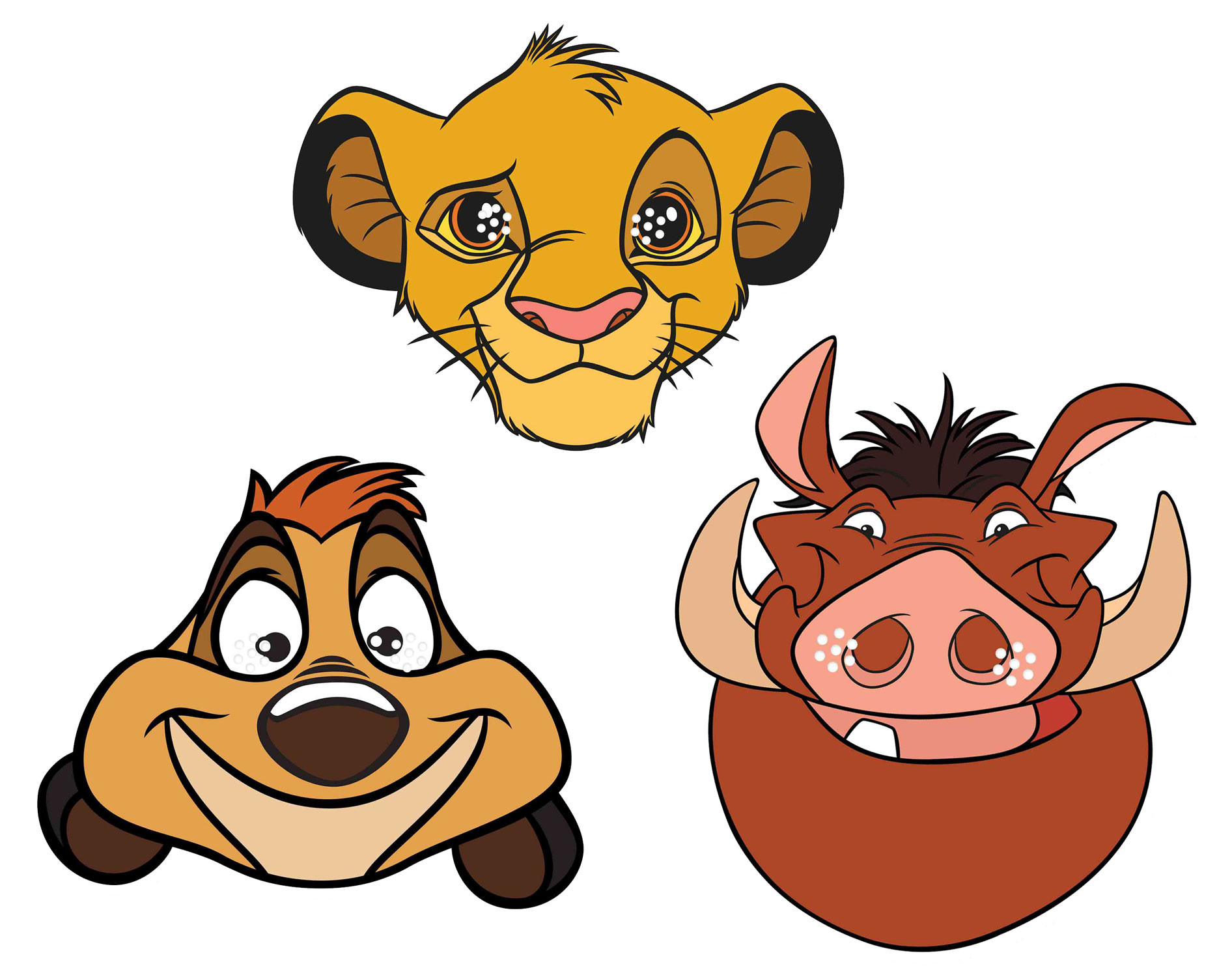 Timon from The Lion King Official Disney 2D Card Party Mask