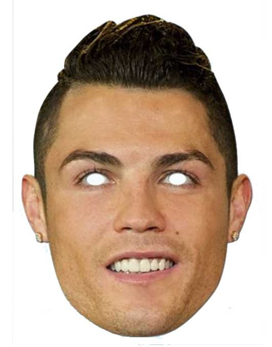 Cristiano Ronaldo Footballer Card Party Face Mask. In Stock Now with ...