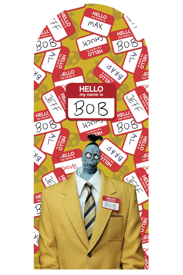 Beetlejuice Beetlejuice Name is Bob Cardboard Backdrop Official Standee