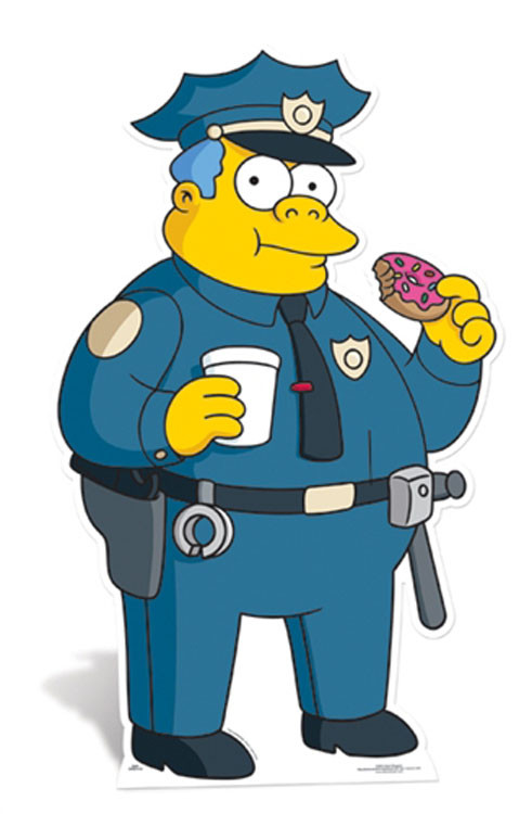 Lifesize Cardboard Cutout of Police Chief Wiggum From The Simpsons buy ...