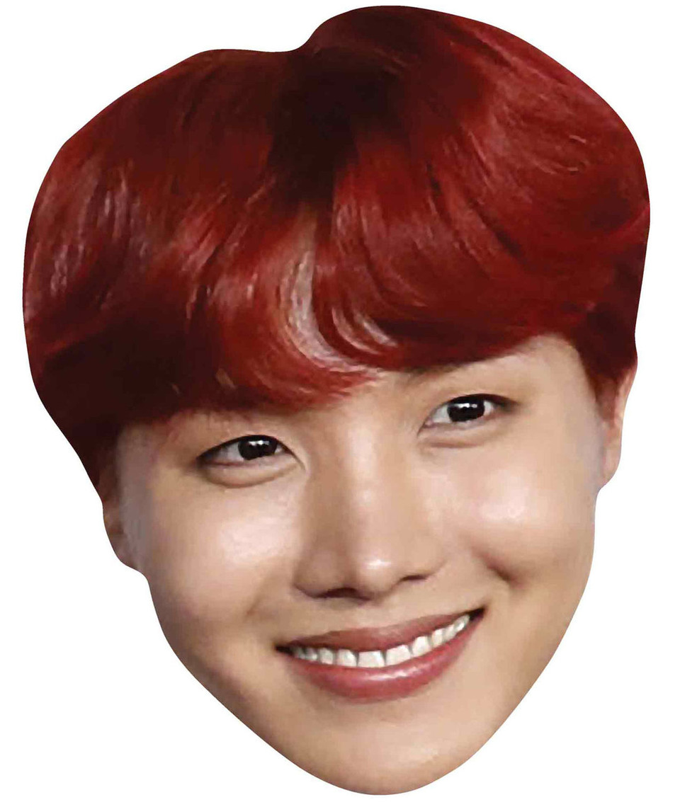 Jin from BTS Bangtan Boys 2D Card Party Face Mask