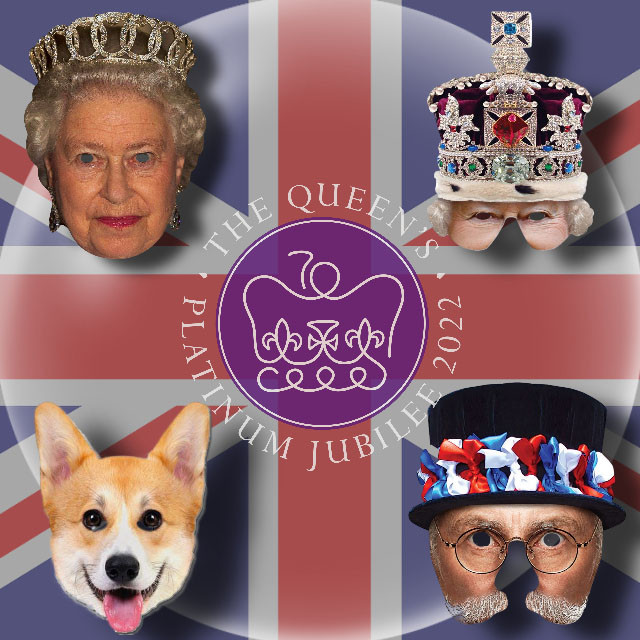 Queen Elizabeth II Royal Card Party Face Mask. In Stock Now with Free ...