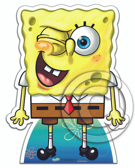 Lifesize Cardboard Cutout of SpongeBob Squarepants (Winking Style) buy ...