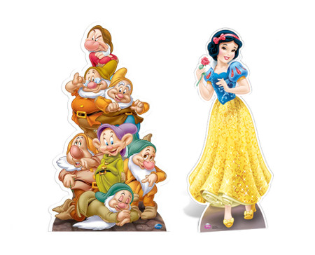 Lifesize Cardboard Cutout Set of Snow White and The Seven Dwarves buy ...
