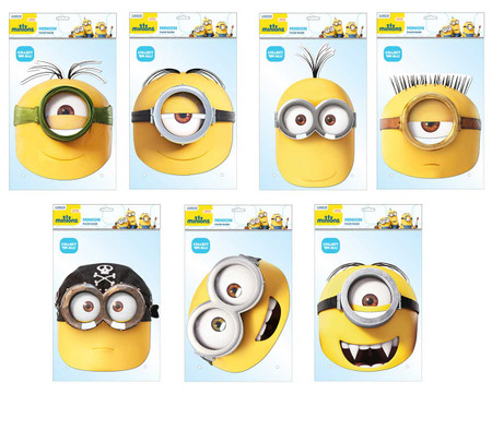 Minions Official 2D Card Party Face Mask Variety 7 Pack. In Stock Now ...