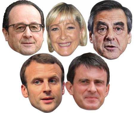 French Politicians 2D Card Party Face Masks 5 Pack. In Stock Now with ...
