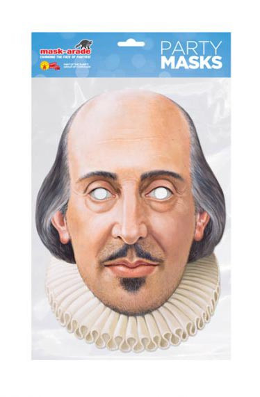 William Shakespeare Single 2D Card Party Face Mask