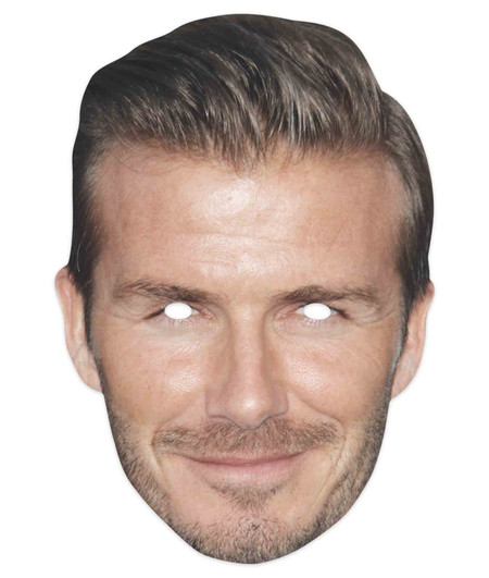 David Beckham Celebrity Footballer 2D Single Card Party Mask