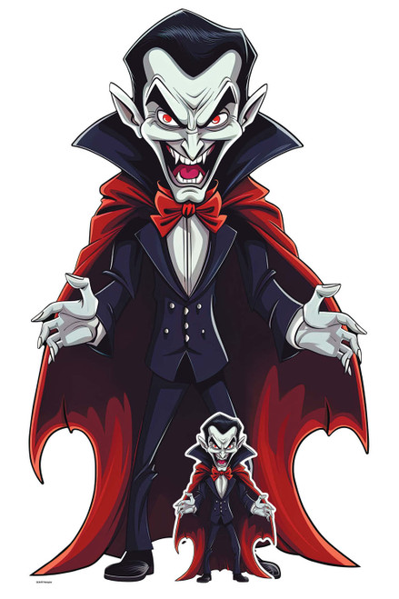 Cartoon Vampire Halloween Lifesize Cardboard Cutout / Standup