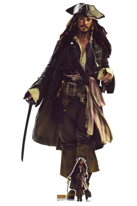 Figura de cartón de tamaño real del Capitán Jack Sparrow con Cutlass ...