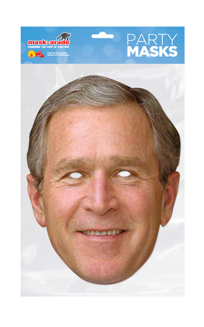 George Bush Single 2D Card Party Face Mask