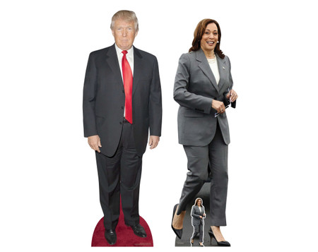Kamala Harris and Donald Trump Cardboard Cutout Twin Pack USA Election 2024
