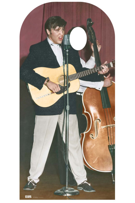 Elvis Double Bass Stand in Official Lifesize Cardboard Cutout