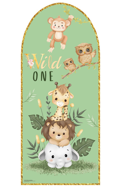 Wild One Jungle Theme Cardboard Backdrop Party Standee