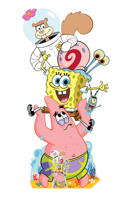 SpongeBob SquarePants og Friends Group Stack Cardboard Cutout / Stilleee