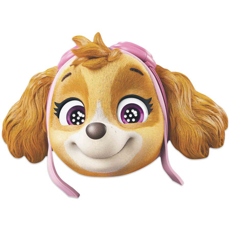 Máscara facial oficial de fiesta con tarjeta 2D única de Skye de Paw Patrol