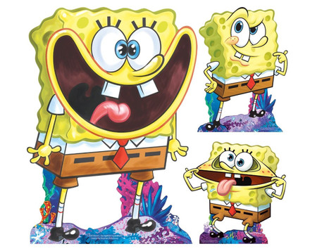 SpongeBob SquarePants Pantalones Cuadrados Recortes de Cartón Multi ...
