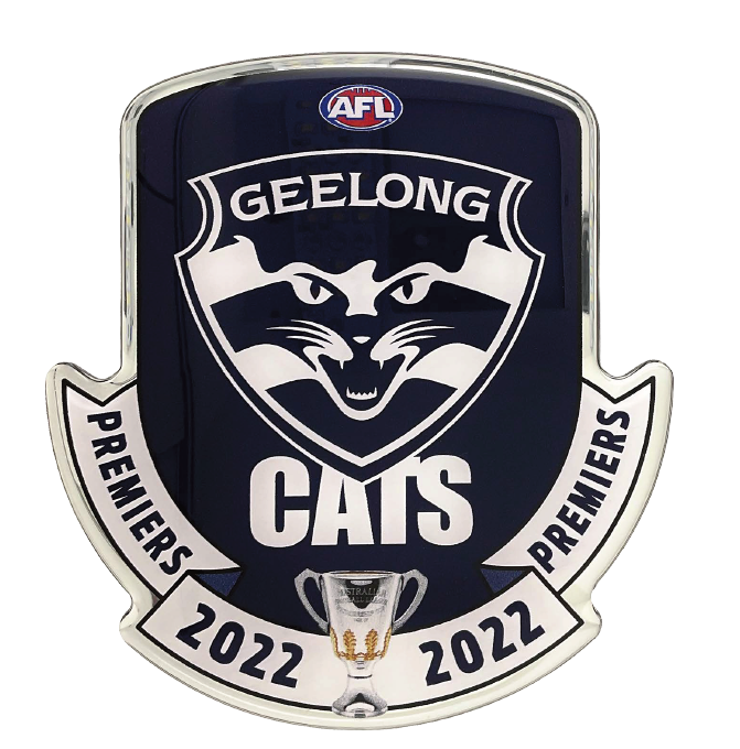 Official AFL Merchandise: Geelong Cats 2022 AFL Premiers Fan Emblem Car ...