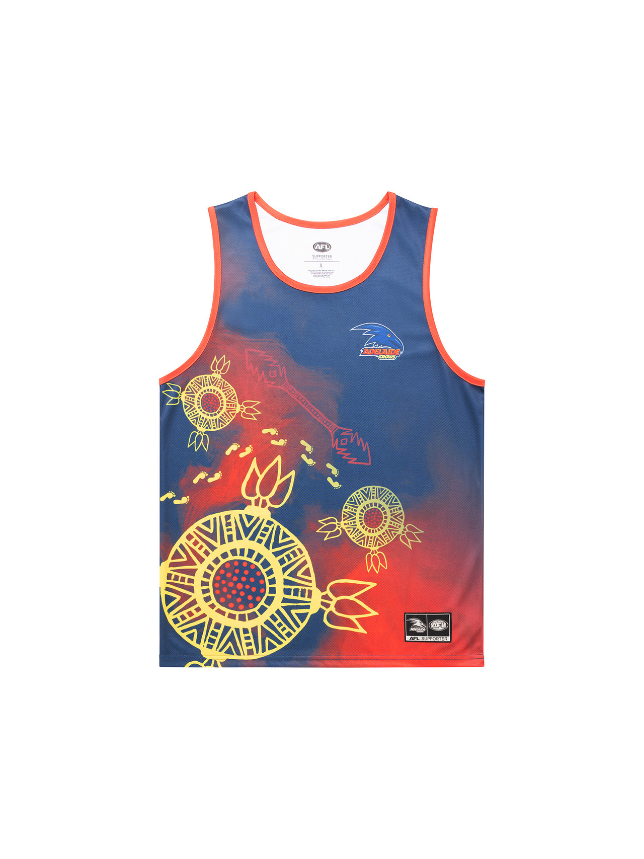 Official AFL Adelaide Crows AFL Mens Indigenous Trainning Singlet
