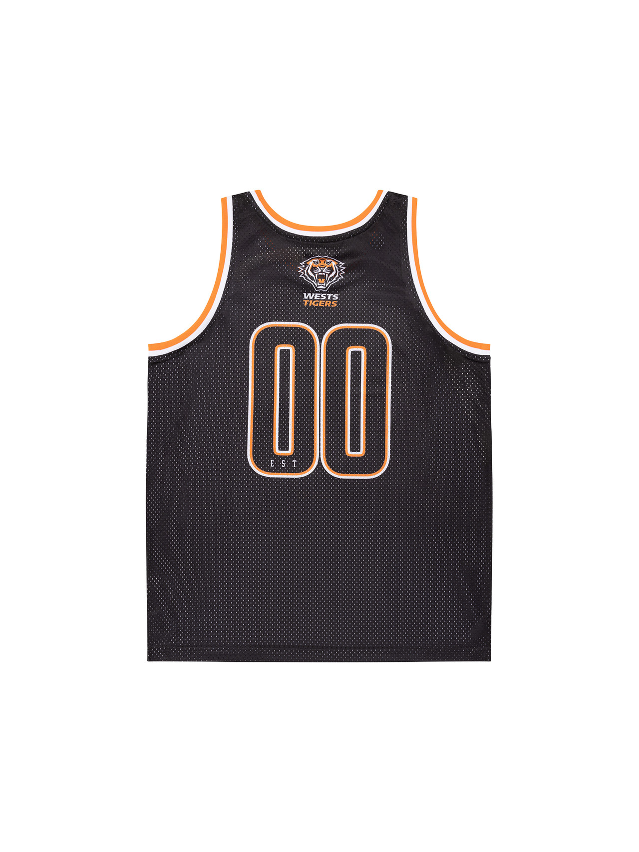 Official NRL Wests Tigers NRL Mens Basketball Singlet