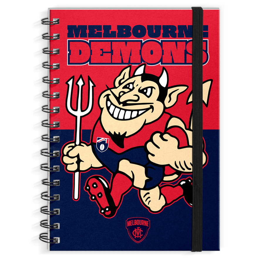 Melbourne Demons Hard Cover Mascot Notebook