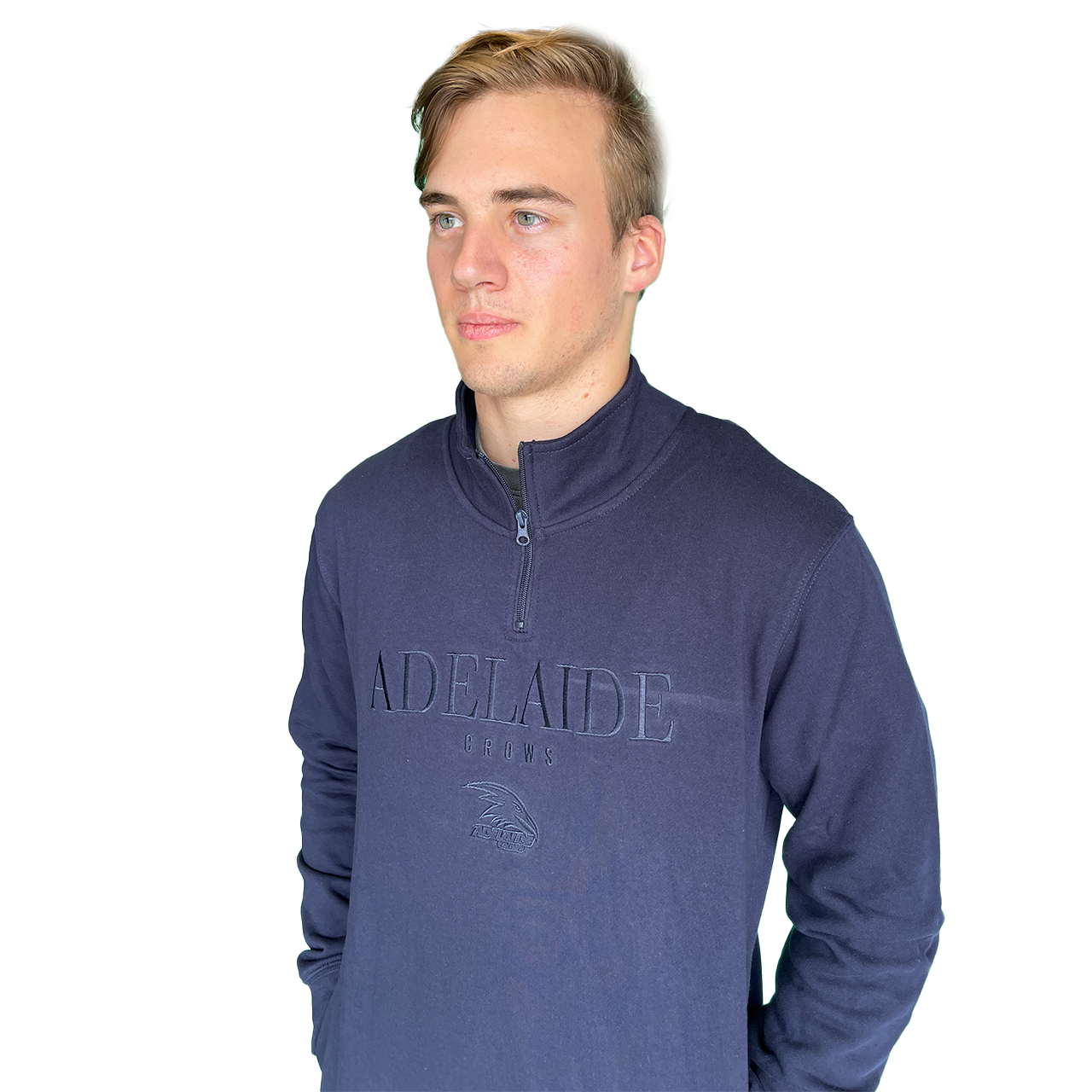 Official AFL Merchandise: Adelaide Crows AFL Mens 1/4 Zip Pullover