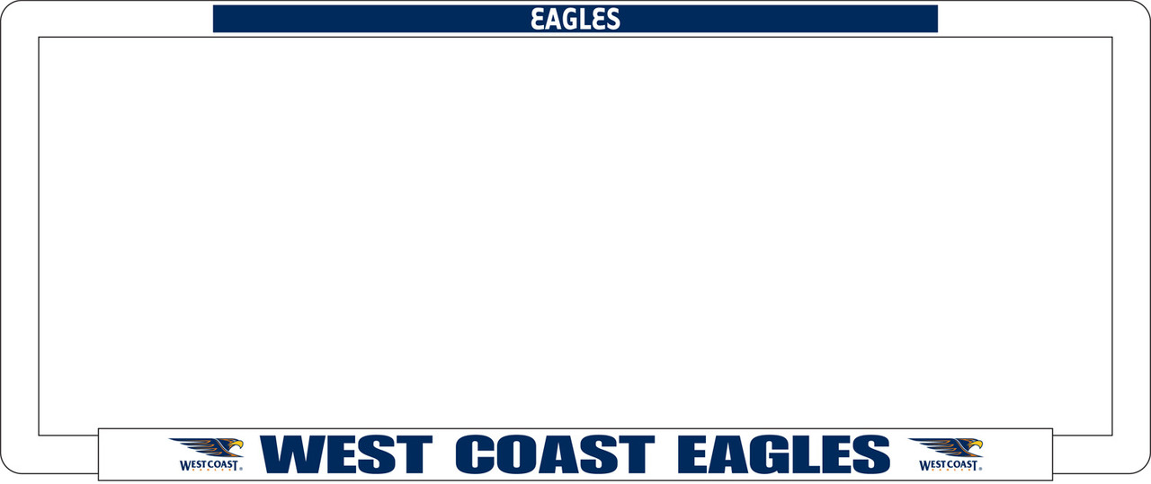 Offical AFL West Coast Eagles Single Number Plate Frame