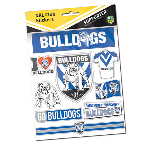 Official NRL Merchandise: Canterbury-Bankstown Bulldogs NRL Sticker Sheet