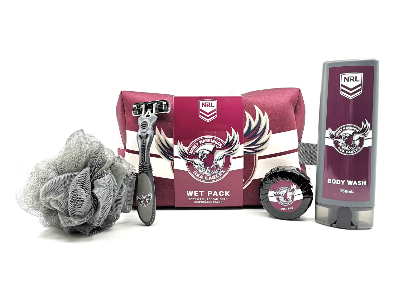 NRL Wet Pack Gift Set Manly Sea Eagles