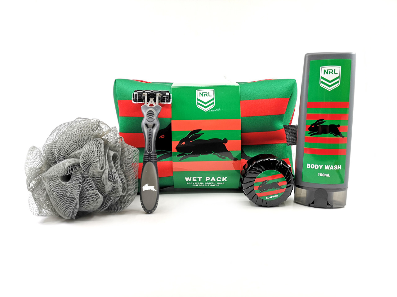 NRL Wet Pack Gift Set South Sydney Rabbitohs