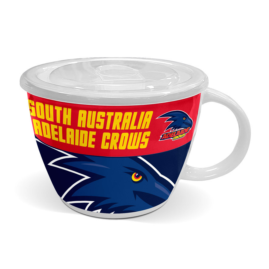 Official AFL Merchandise: Adelaide Crows AFL Soup Mug With Lid