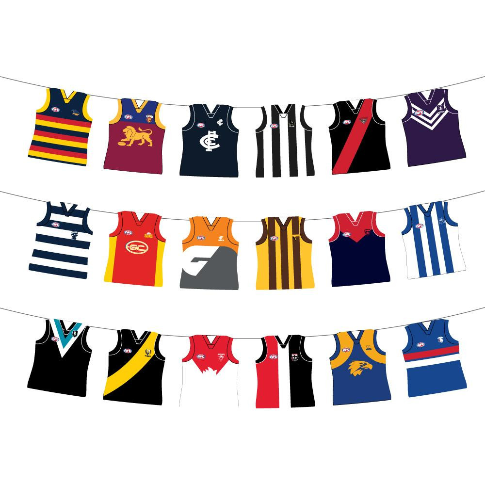All Team AFL Paper Bunting