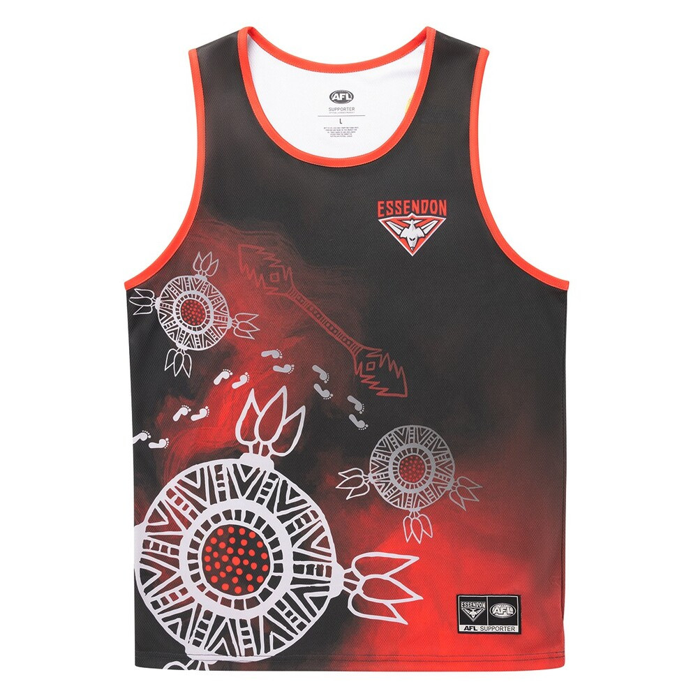 Official AFL Essendon Bombers AFL Mens Indigenous Trainning Singlet
