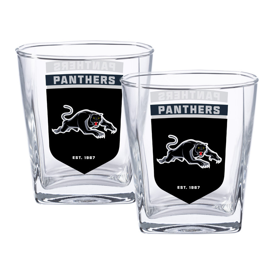 Official NRL Penrith Panthers NRL 2 Pack Spirit Glasses