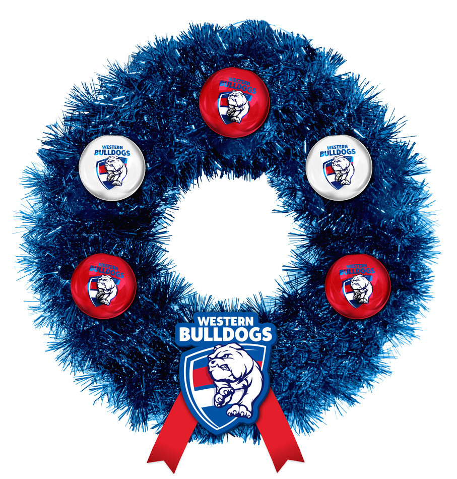 Official Western Bulldogs AFL Christmas Wreath