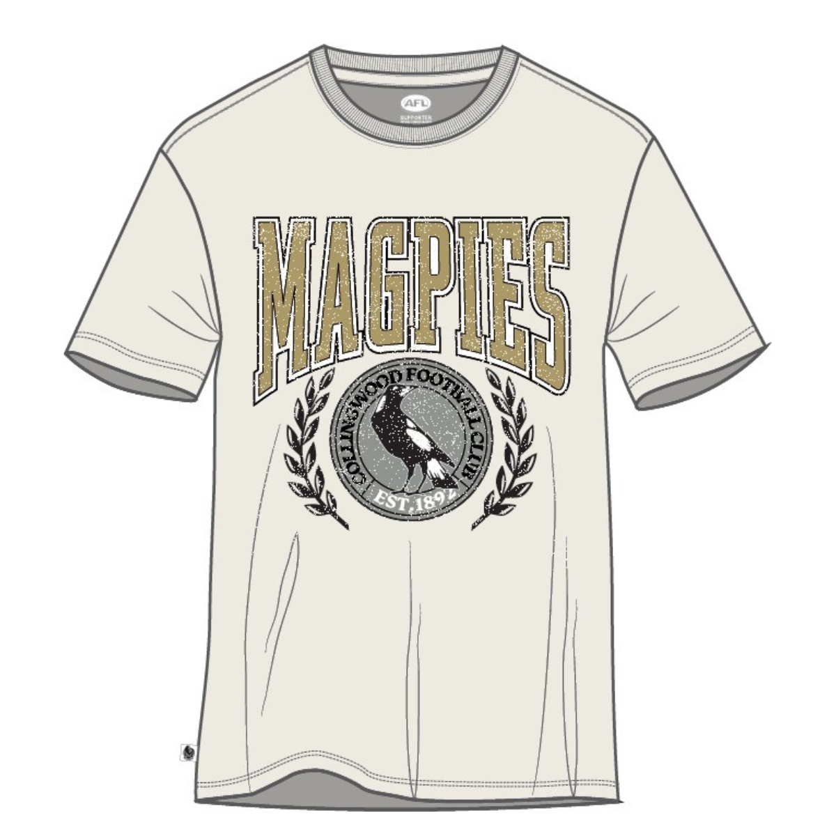 Official Collingwood Magpies Mens Arch Graphic Tee | AFL Merchandise
