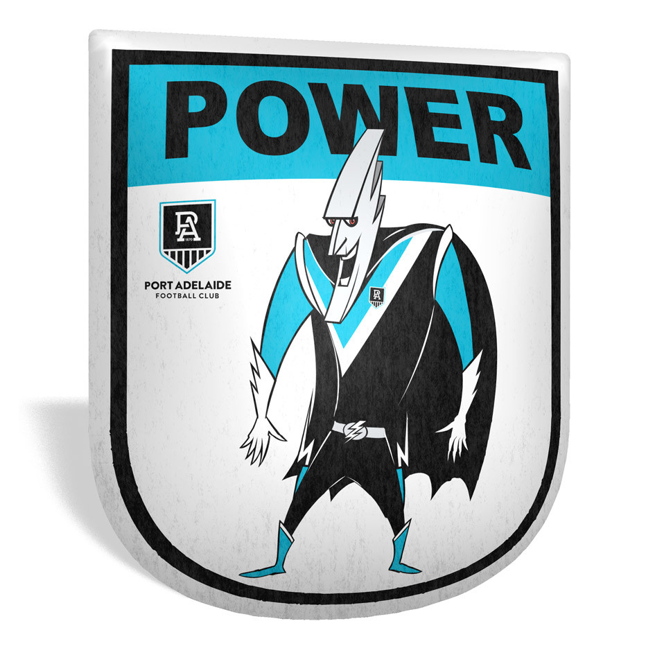Port Adelaide Power Retro Mascot Shaped Cushion