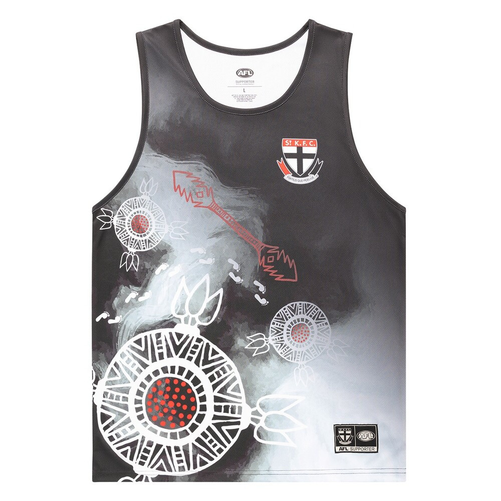 Official AFL St Kilda Saints AFL Mens Indigenous Trainning Singlet